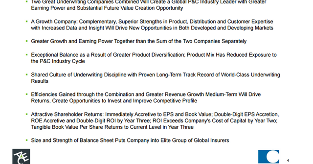 What Is the Rationale for the ACE–Chubb Merger?