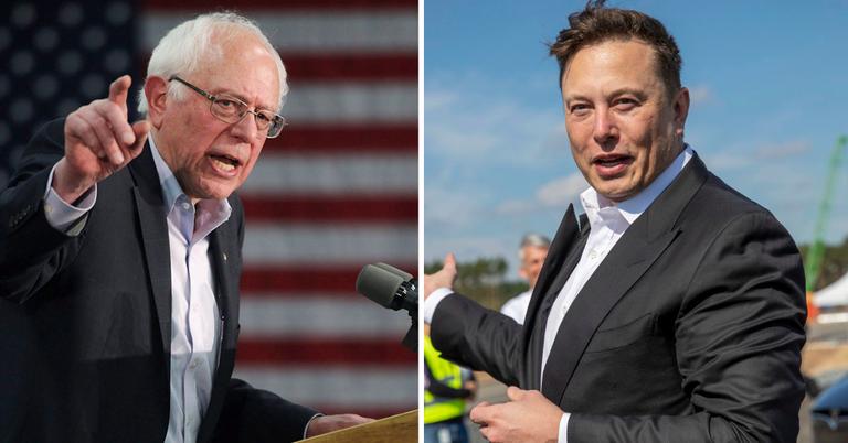 Elon Musk and Bernie Sanders: Tesla CEO and U.S. Senator Argue on Twitter Elon Musk and Bernie Sanders: Tesla CEO and U.S. Senator Argue on Twitter