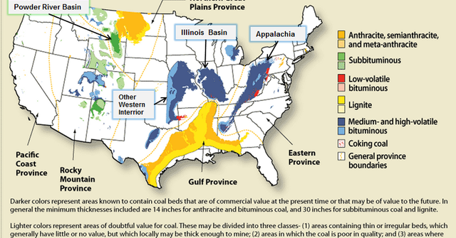 Must-know: The US coal mining areas and coal specifications