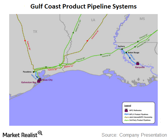 The MPLX product pipeline systems